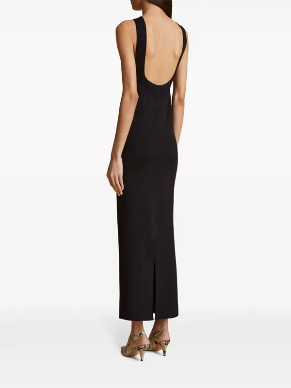 Khaite Media Open-back Midi Dress