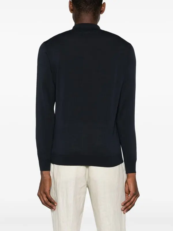 DRUMOHR Fine-knit Polo Shirt - Blue