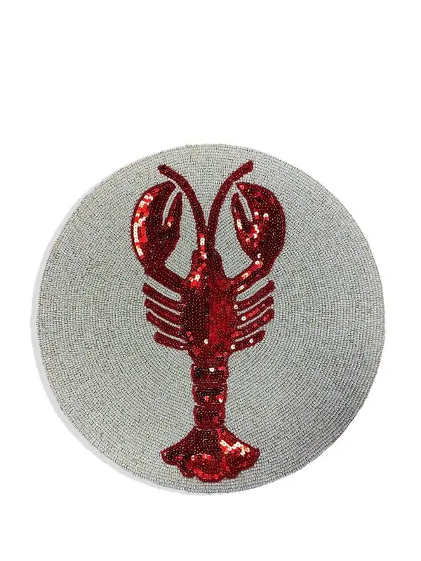 LES-OTTOMANS Lobster Beaded Placemat