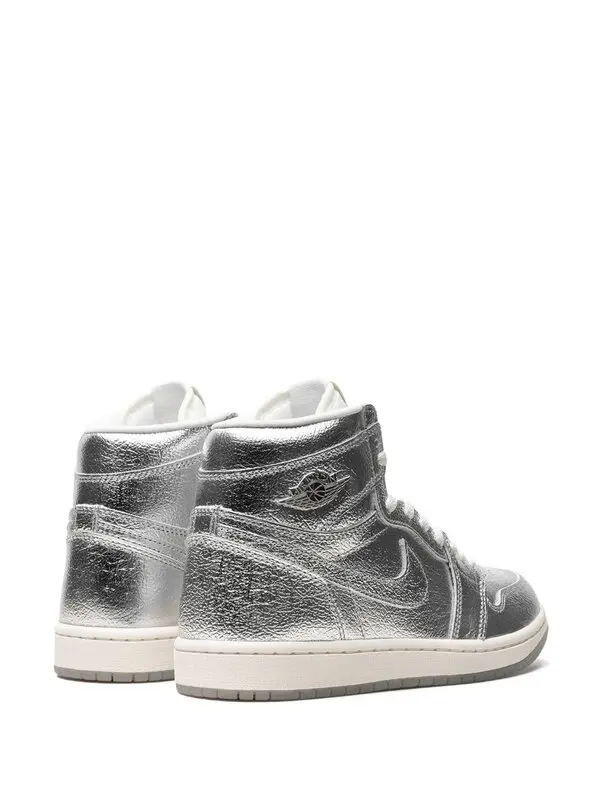 JORDAN Air 1 High Og Metallic Sneakers - Silver