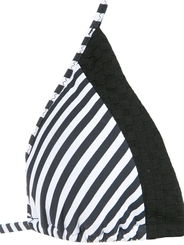 AMIR SLAMA Striped Triangle Bikini Set