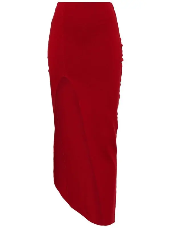 Rick Owens Fitted Asymmetric Skirt - Red
