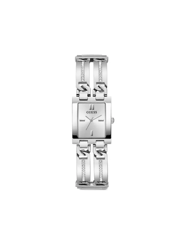 Guess 24mm Square Quartz Watch - Silver