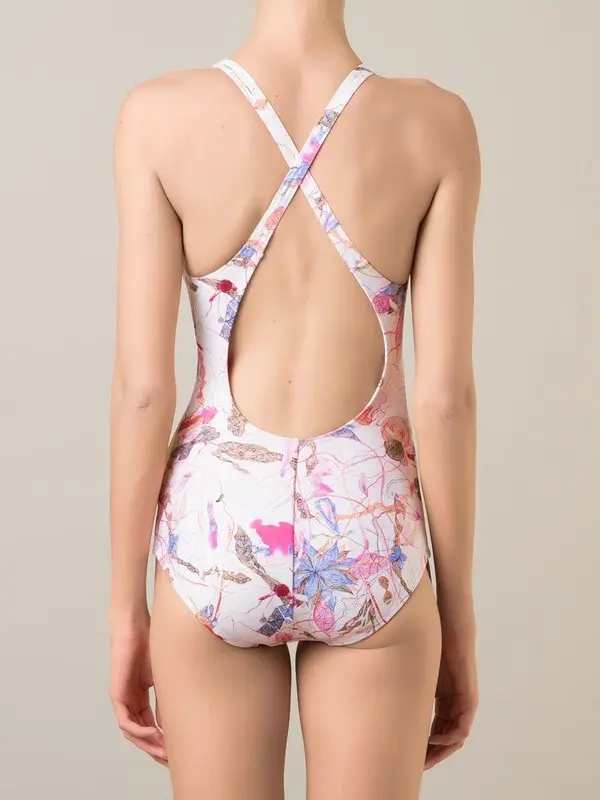 AMIR SLAMA Printed One Piece Swimsuit