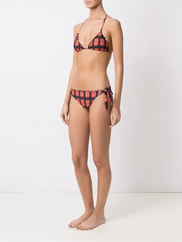 AMIR SLAMA Ruffled Triangle Bikini Set