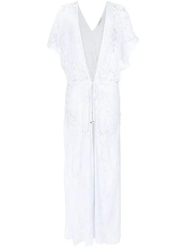 AMIR SLAMA Knitted Beach Dress - White