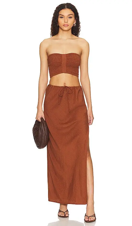 L*Space Summer Feels Skirt - Coffee
