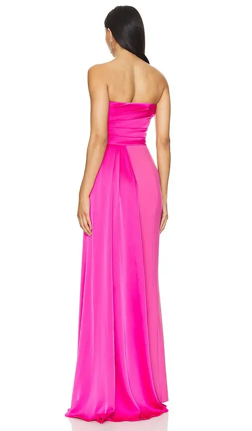 Nbd Amira Flowy Off Shoulder Gown - Pop Pink