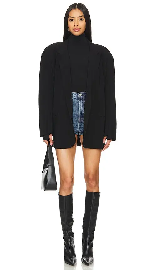 norma kamali slim fit turtleneck dress Norma Kamali Long Sleeve Turtleneck Pickleball Dress main image 0