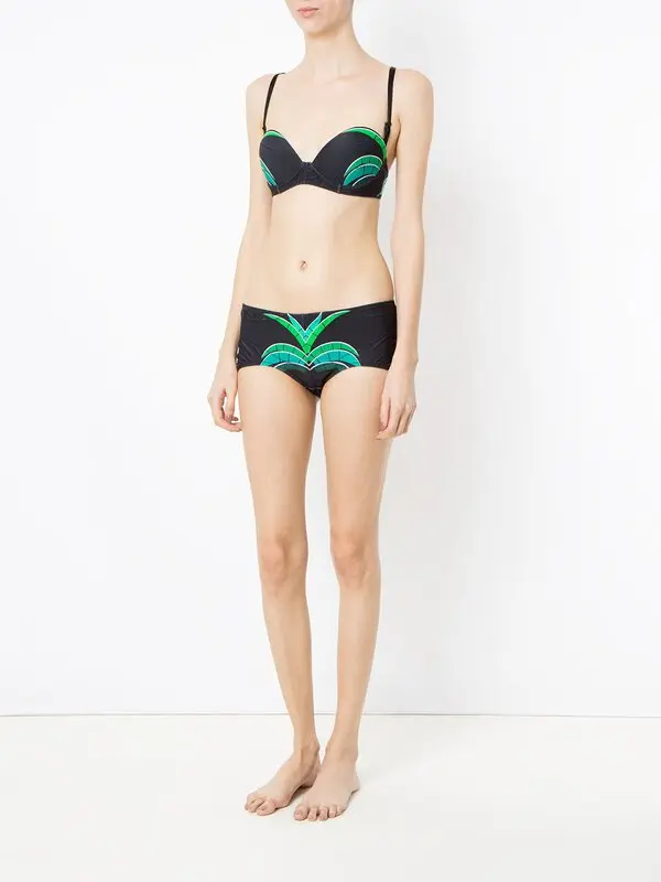 AMIR SLAMA Tropical Print Bikini Set