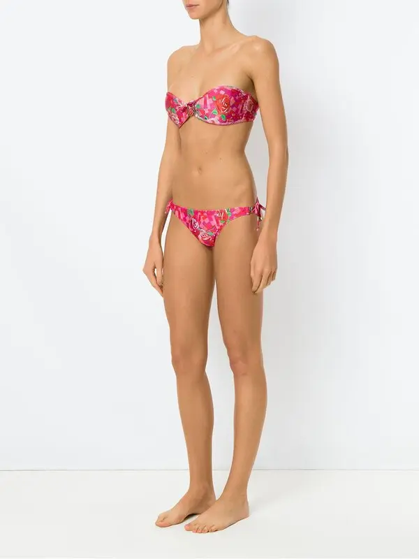 AMIR SLAMA Printed Strapless Bikini Set
