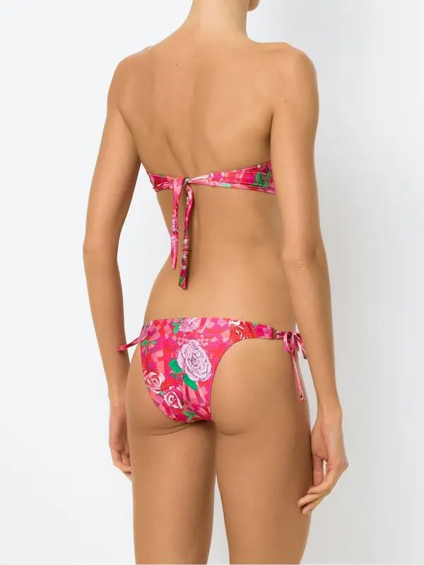 AMIR SLAMA Printed Strapless Bikini Set