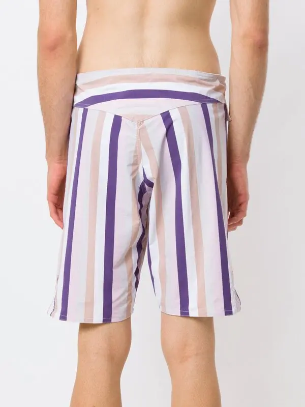 AMIR SLAMA Mid-rise Striped Swim Shorts