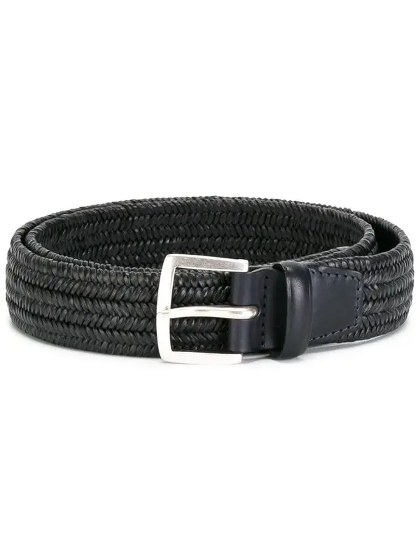 ORTIGNI Woven Buckle Belt - Blue