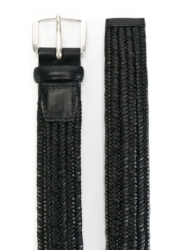 ORTIGNI Braided Leather Belt - Blue