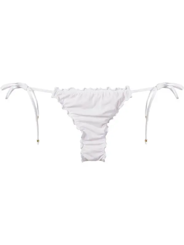 AMIR SLAMA Ruffled Bikini Bottom - White