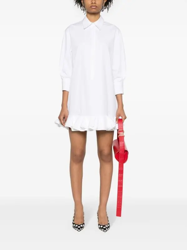 BLANCA VITA Acaly Ruffle-detail Dress - White