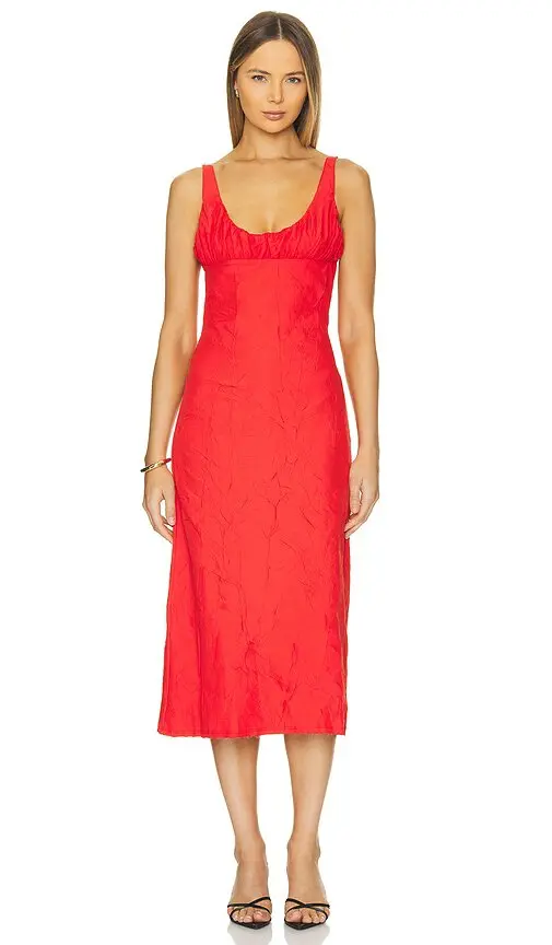 the line by k red dress Our designer @karla_deras wearing the Leticia dress
