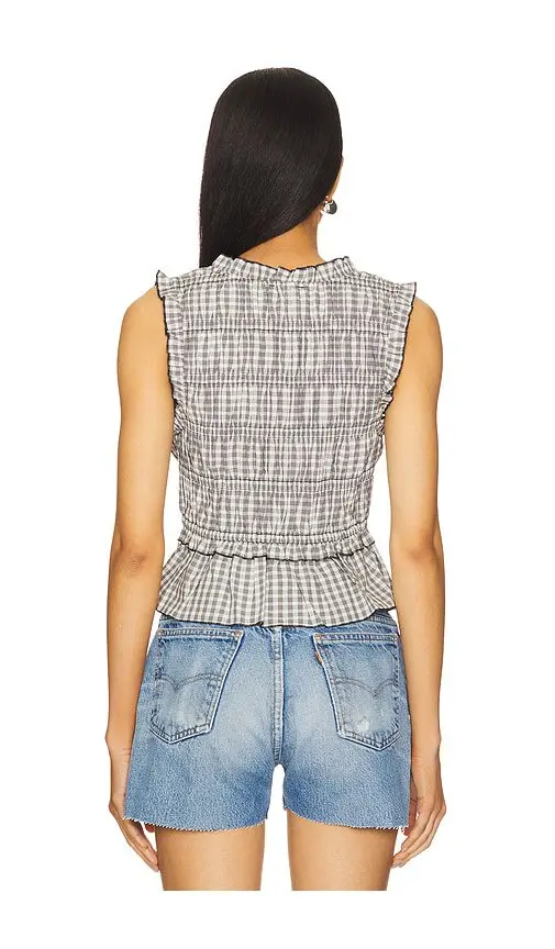 Rails Martine Top - Ivory Jet Gingham