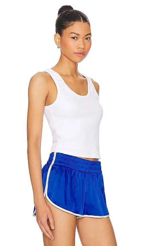 PERFECTWHITETEE Structured Rib Bra Friendly Tank - White