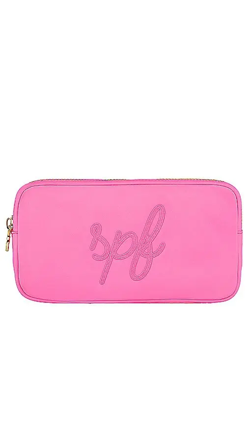 Stoney Clover Lane Embroidered Small Pouch - Bubblegum