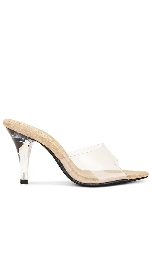 Jeffrey Campbell Cendrillon Sandal In Neutral - Nude Suede Clear