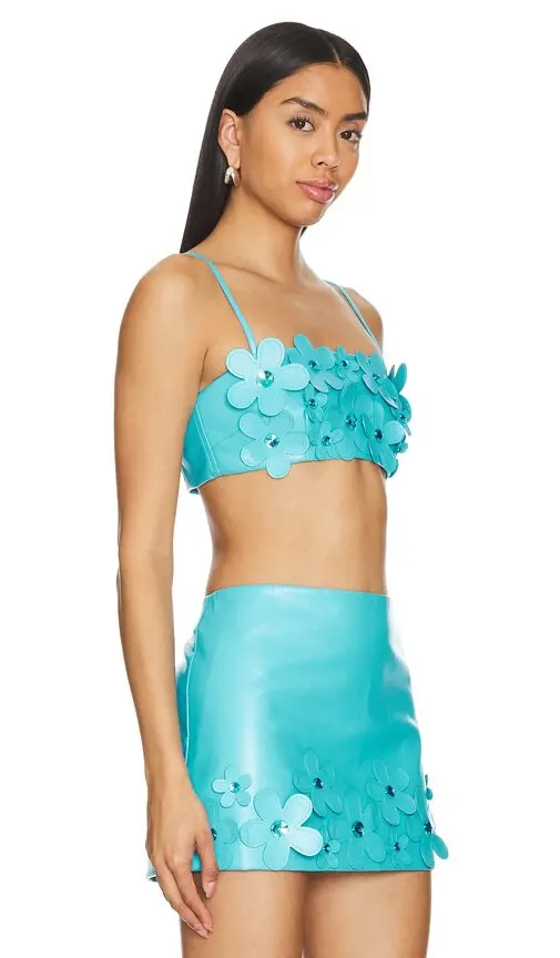 LOVERS AND FRIENDS Nova Faux Leather Crop Top