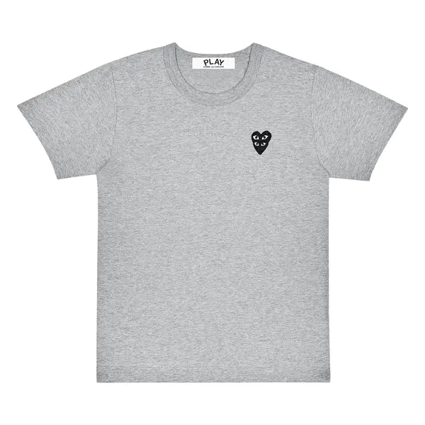 Play Comme Des Garcon Double Heart T-shirt - Grey