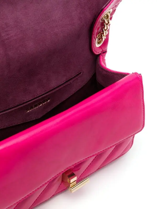 Sandro Quilted Leather Shoulder Bag