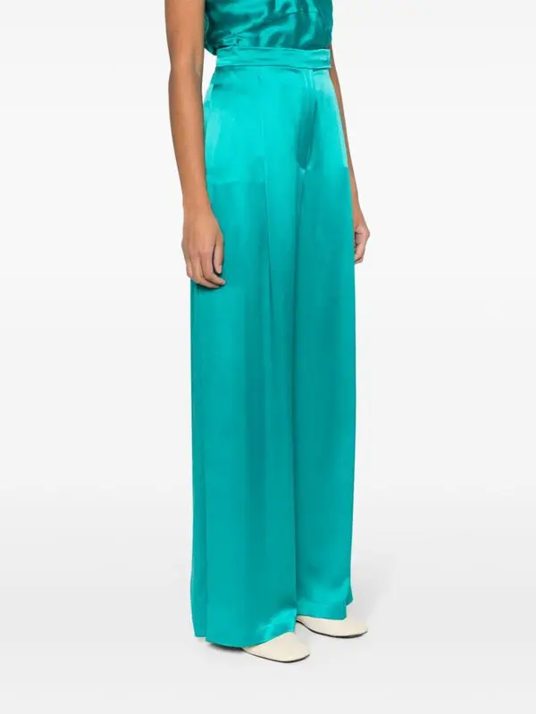 Max Mara Side-slits Palazzo Pants - Green
