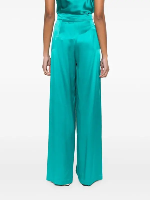 Max Mara Side-slits Palazzo Pants - Green