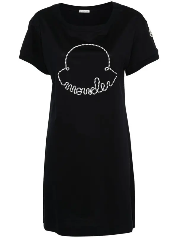 Moncler Corded-logo Cotton Mini Dress