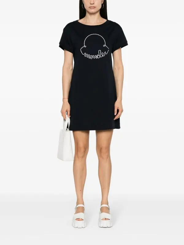 Moncler Corded-logo Cotton Mini Dress