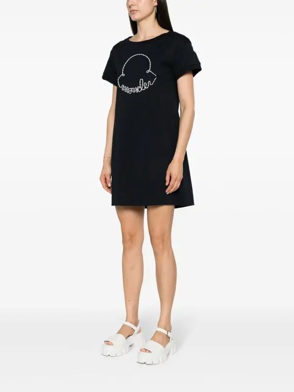 Moncler Corded-logo Cotton Mini Dress