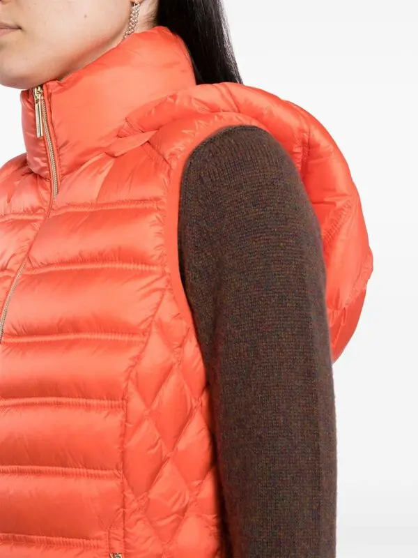 Michael Kors Detachable-hood Down Gilet - Orange