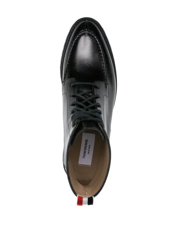 Thom Browne Wingtip Leather Boots - Black