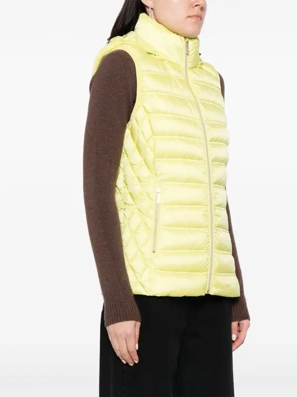 Michael Kors Detachable-hood Down Gilet - Yellow