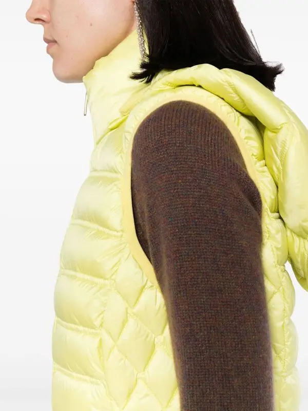 Michael Kors Detachable-hood Down Gilet - Yellow