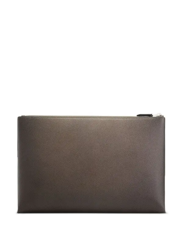 Santoni Debossed-logo Leather Laptop Bag