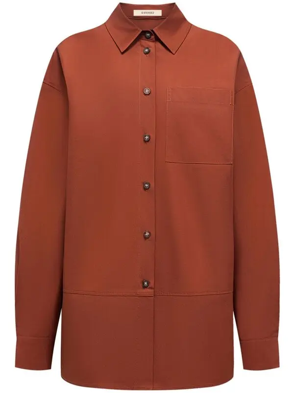 12 STOREEZ Drop-shoulder Cotton Shirt