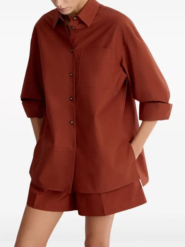 12 STOREEZ Drop-shoulder Cotton Shirt