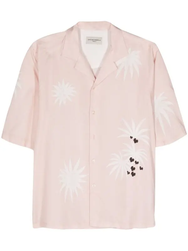Officine Générale Floral Short-sleeved Shirt