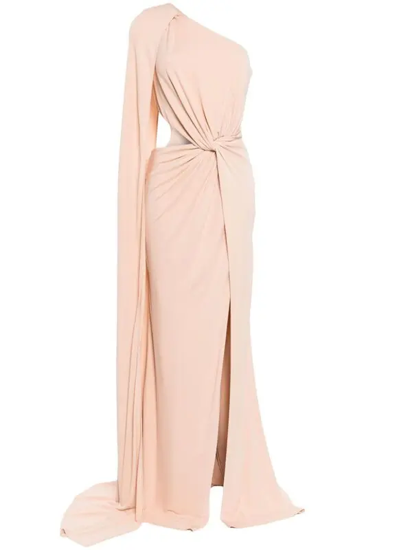 Elie Saab One-shoulder Jersey Gown