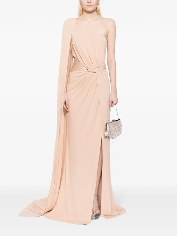 Elie Saab One-shoulder Jersey Gown