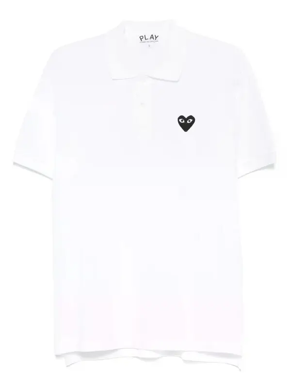 Play Comme Des Garcon Appliqué-logo Polo Shirt