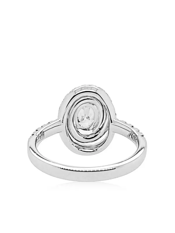 HYT JEWELRY Platinum Diamond Half-pavé Ring