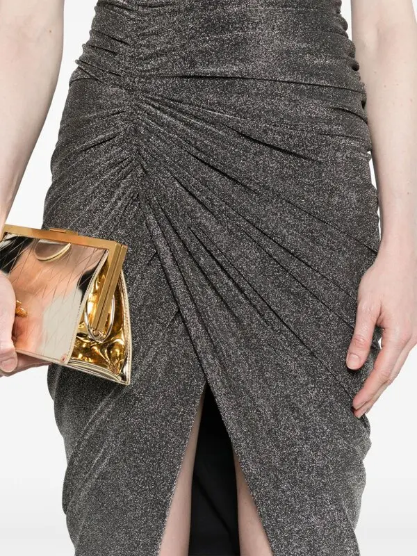 Alexandre Vauthier Halterneck Lurex Maxi Dress - Silver