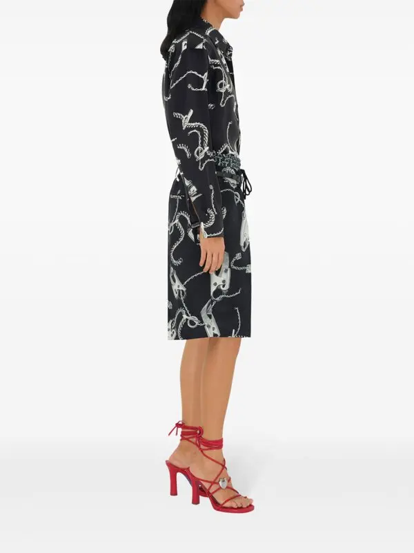 Burberry Chain-link Print Straight-leg Shorts