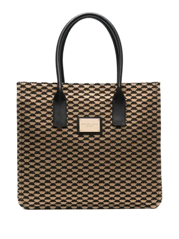 Roberto Festa Bruna Jacquard Tote Bag - Black
