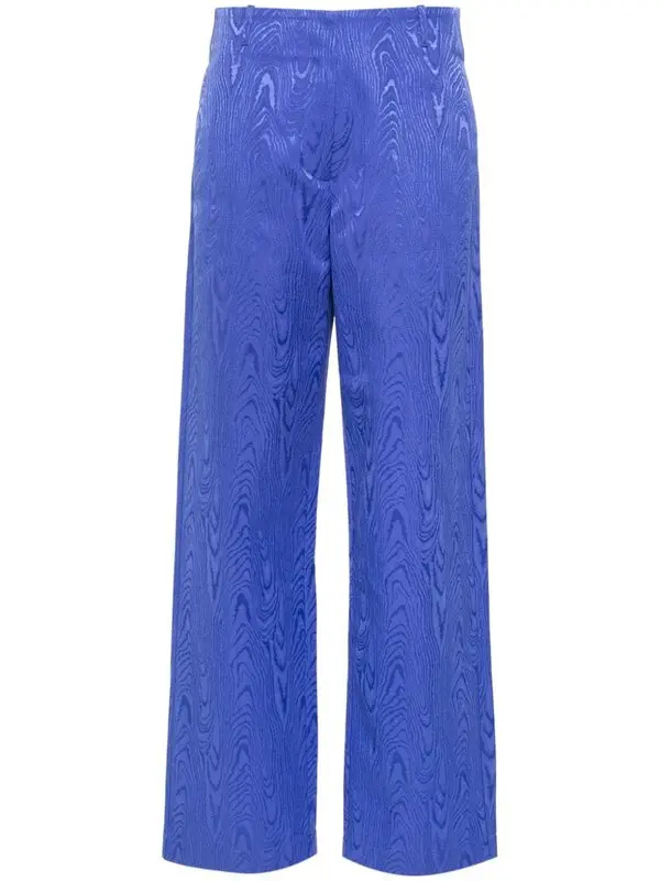 FORTE_FORTE Moiré Tailored Trousers - Blue